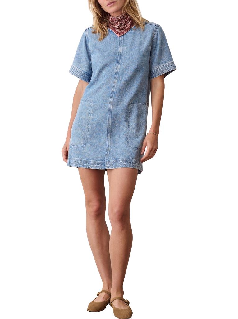 MARINE LAYER Marine Layer Izzy Denim Shift Minidress